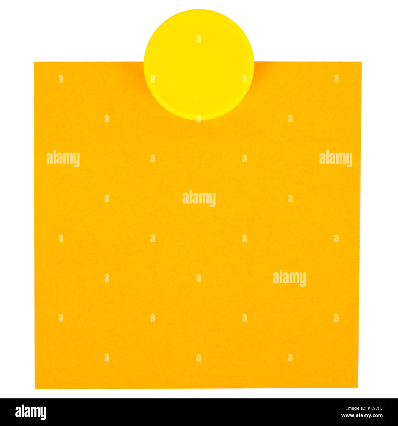 Adhesive note and magnet button on whiteboard Stock Photo - Alamy