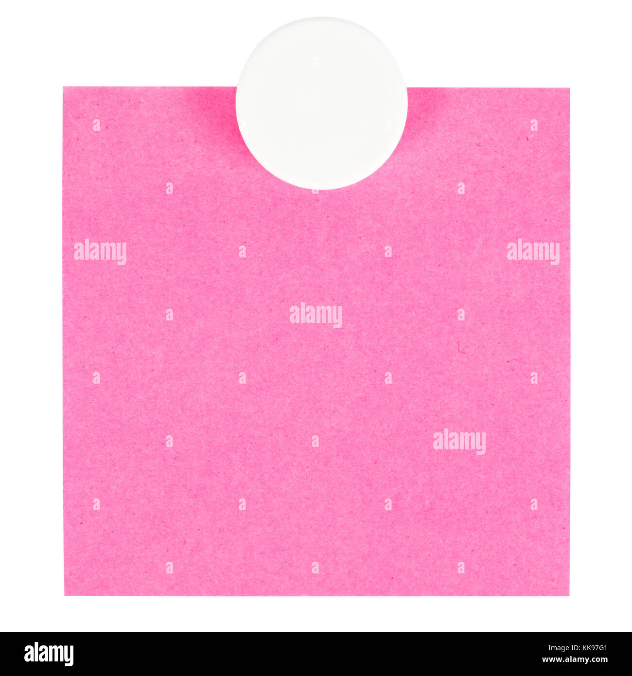 Adhesive note and magnet button on whiteboard Stock Photo - Alamy