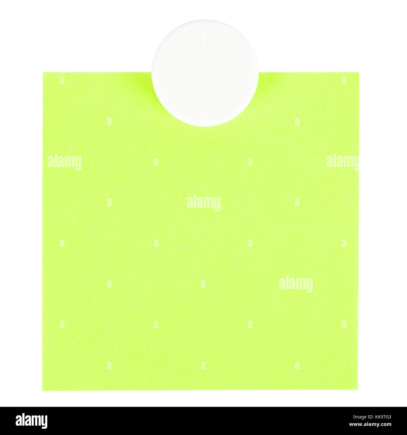 Adhesive note and magnet button on whiteboard Stock Photo - Alamy