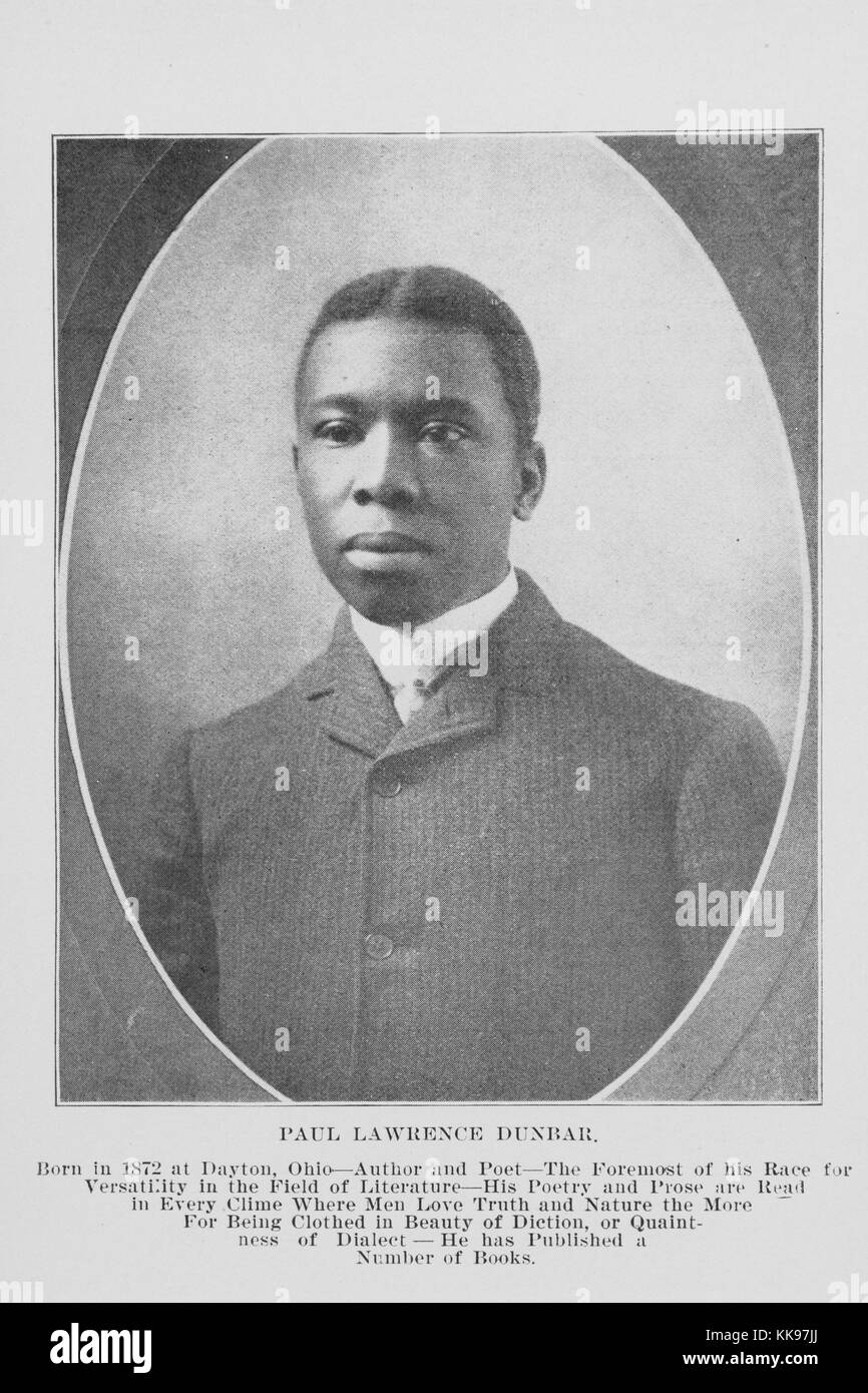 Black and white portrait of Paul Lawrence Dunbar, American poet ...