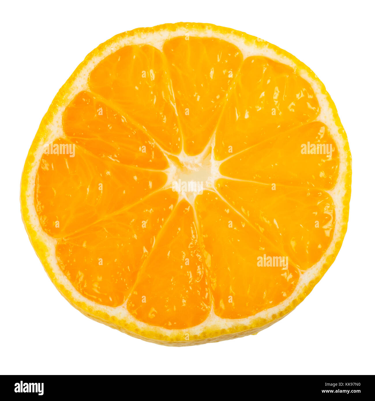 Slice of tangerine isolated on white background Stock Photo - Alamy