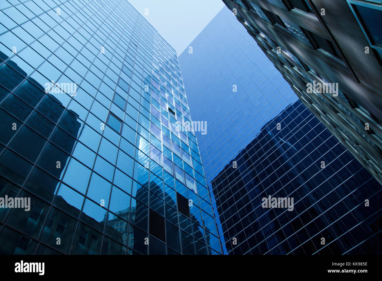 Modern mirror buildings seen from a personal perspective Stock Photo ...