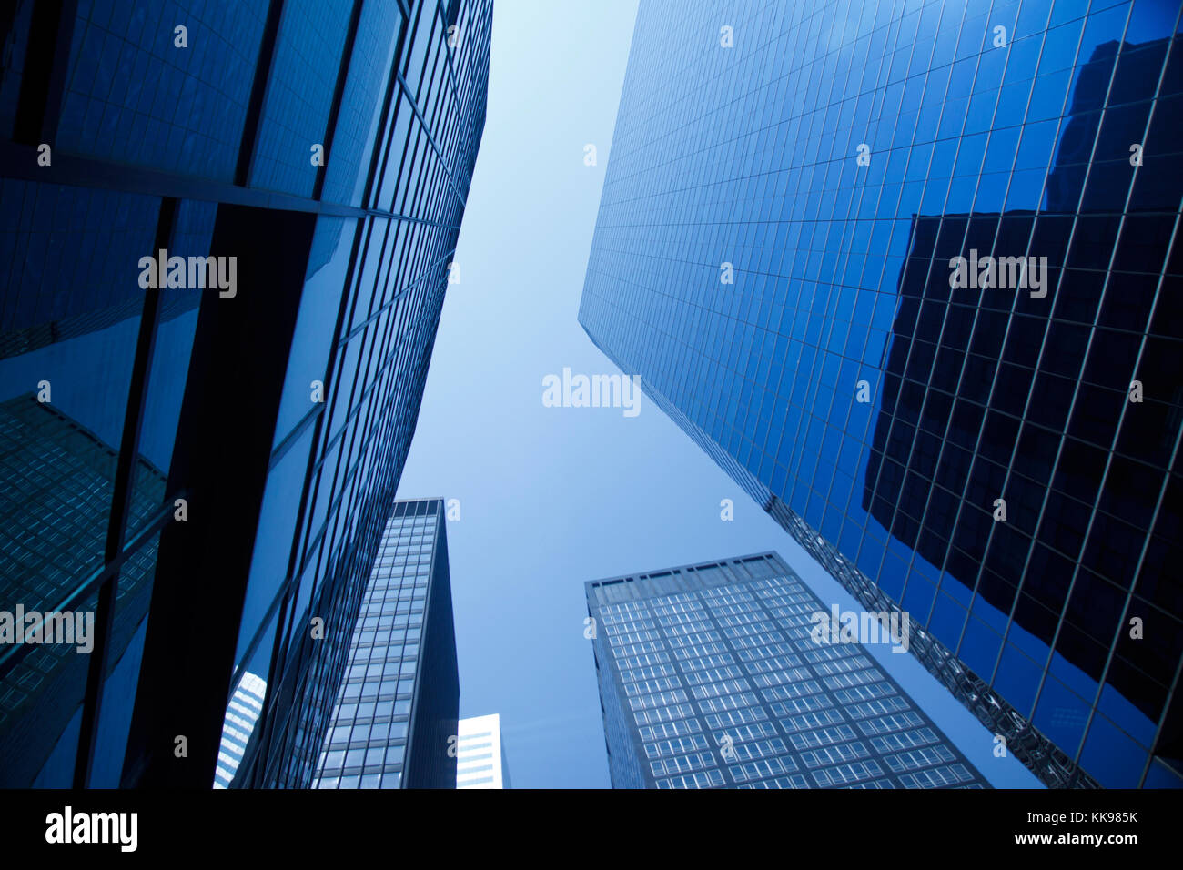 Modern mirror buildings seen from a personal perspective Stock Photo ...