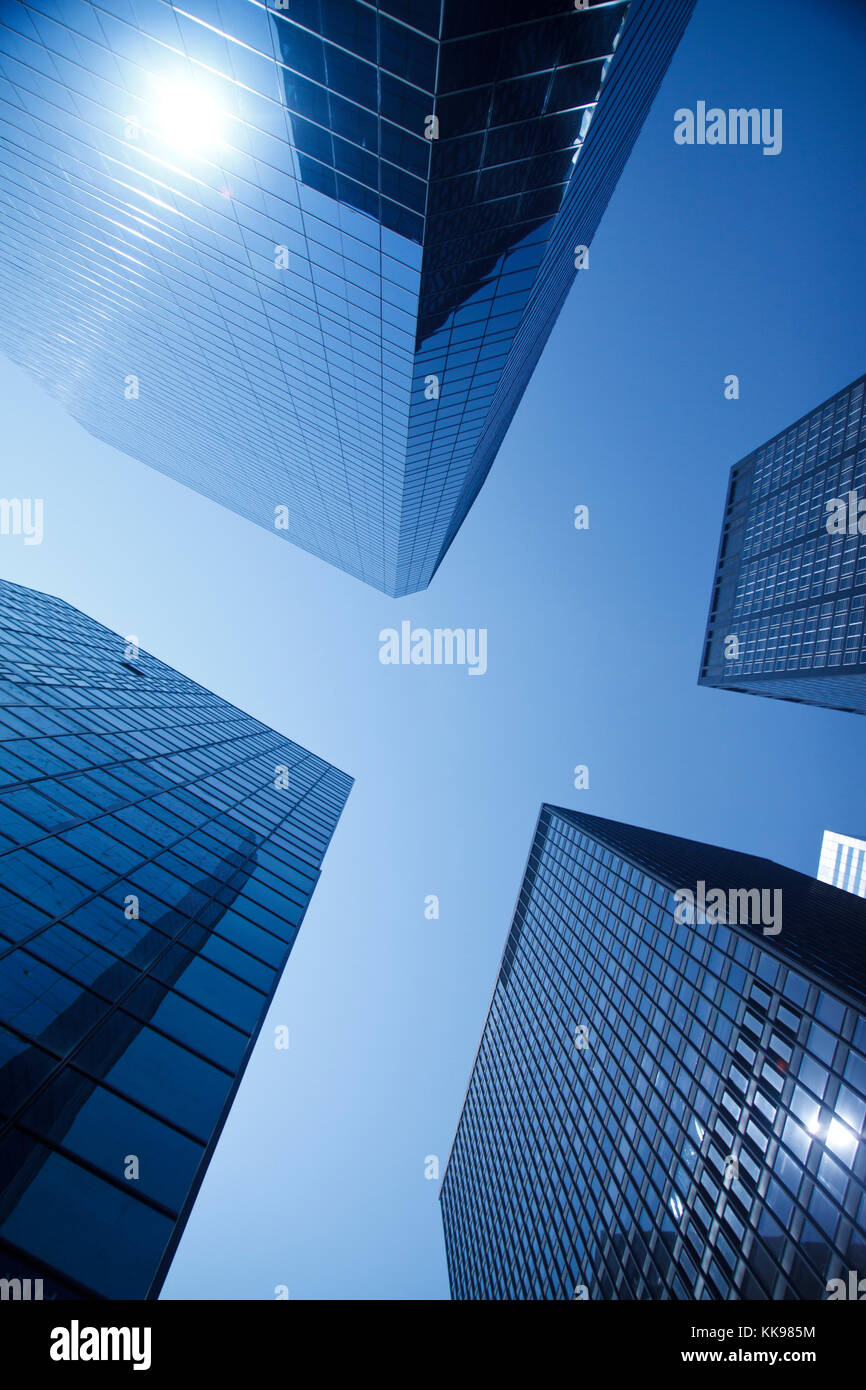 Modern mirror buildings seen from a personal perspective Stock Photo ...