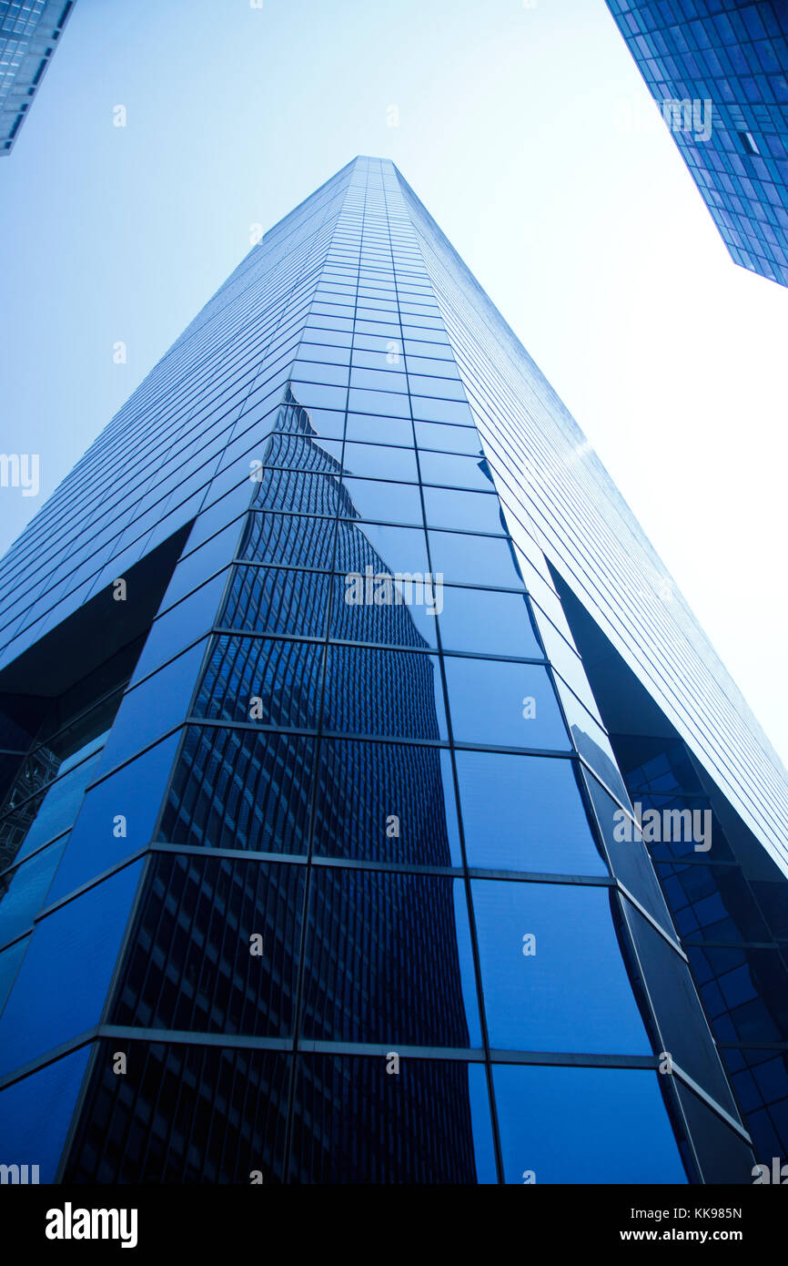 Modern mirror buildings seen from a personal perspective Stock Photo ...