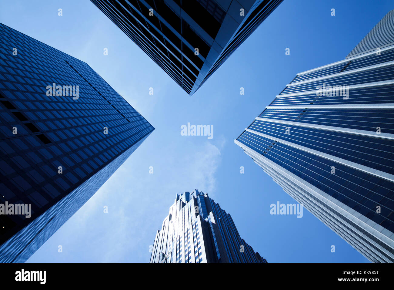 Modern mirror buildings seen from a personal perspective Stock Photo ...
