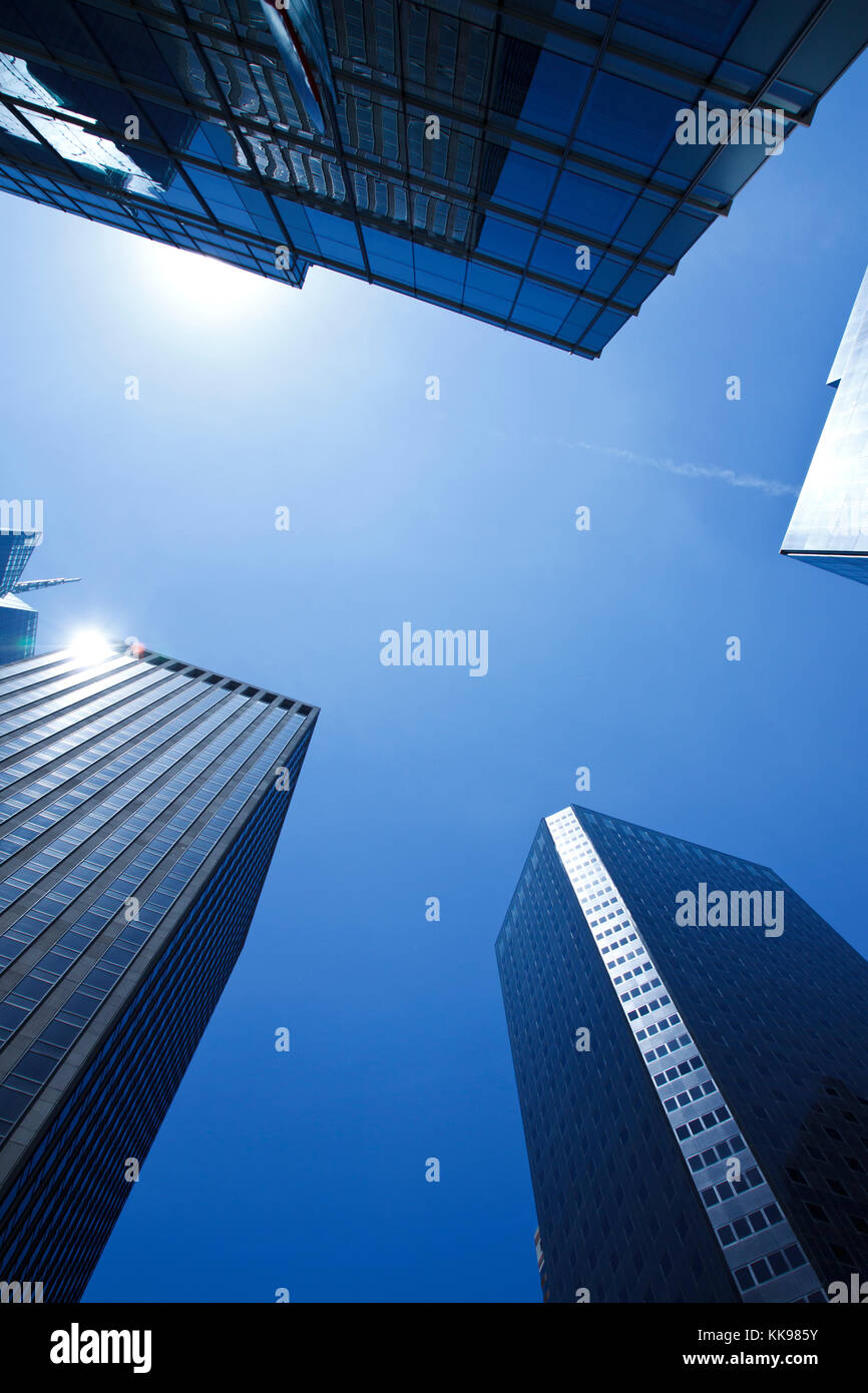 Modern mirror buildings seen from a personal perspective Stock Photo ...