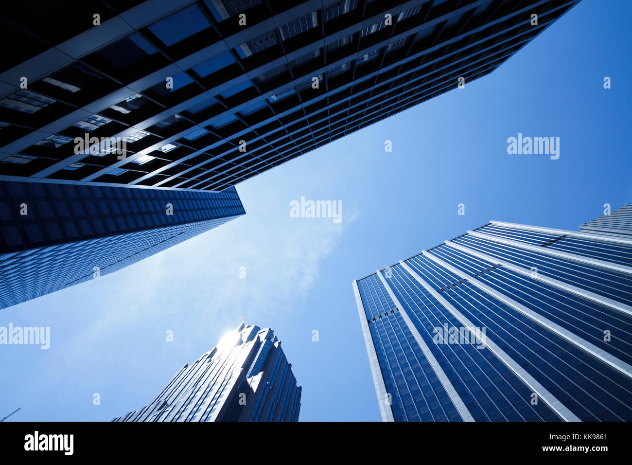 Modern mirror buildings seen from a personal perspective Stock Photo ...
