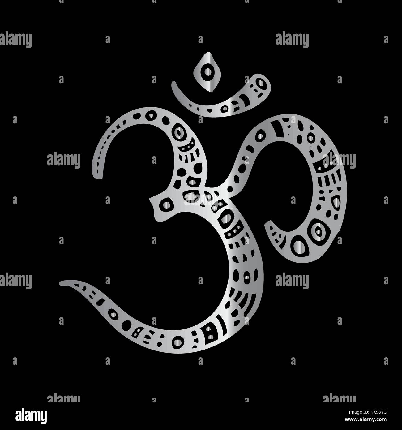 Ohm. Om Aum Symbol. Vector hand drawn illustration Stock Vector Image ...