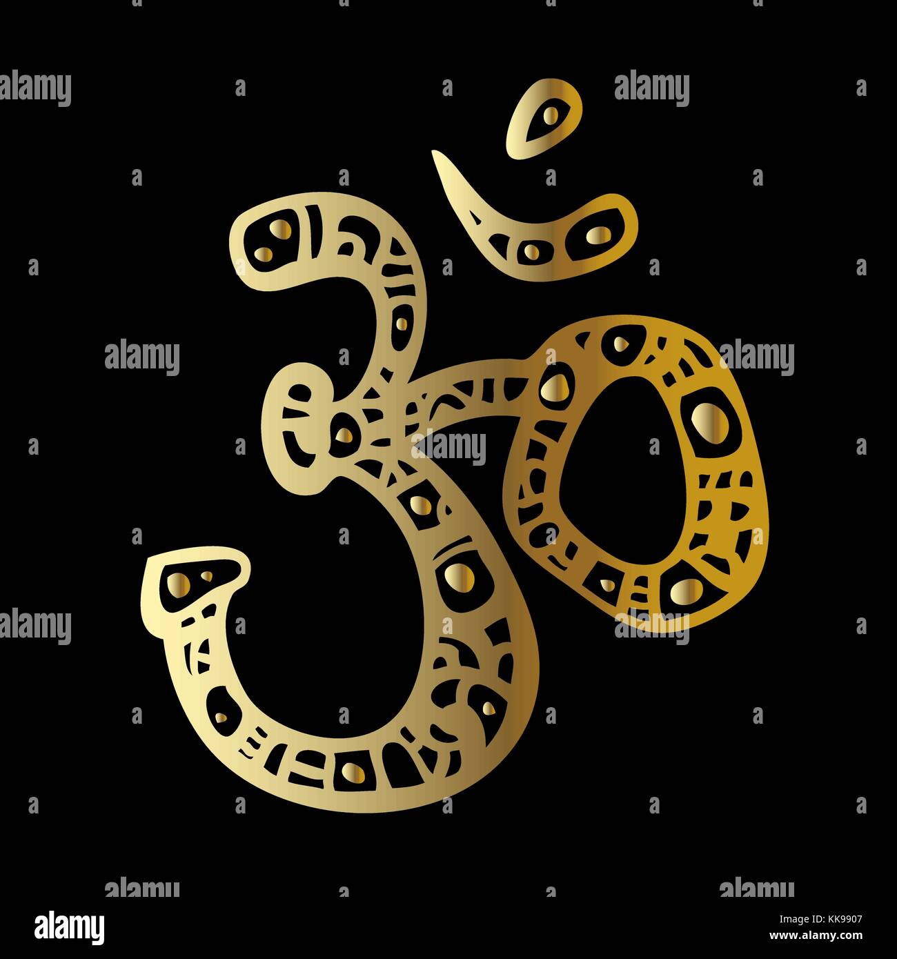 Ohm. Om Aum Symbol. Vector hand drawn illustration Stock Vector Image ...