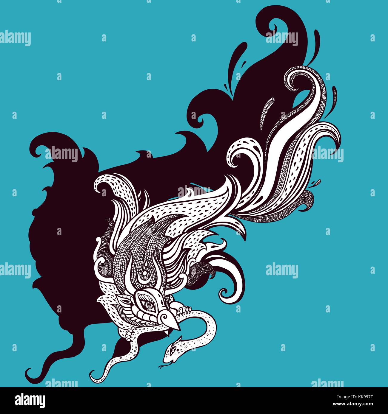 Garuda. Hand drawn illustration Stock Vector Image & Art - Alamy