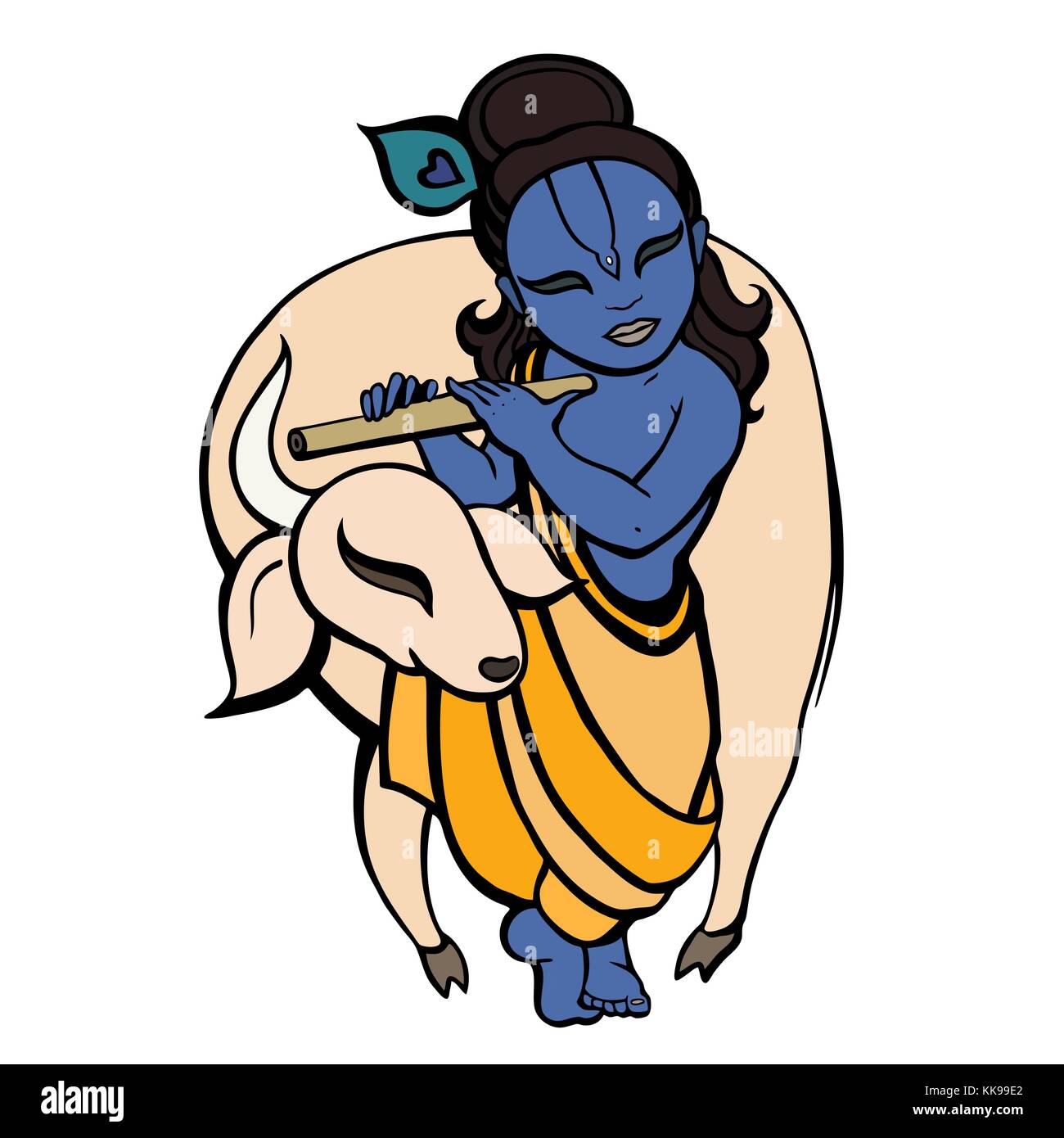 Hindu boy krishna Stock Vector Images - Alamy