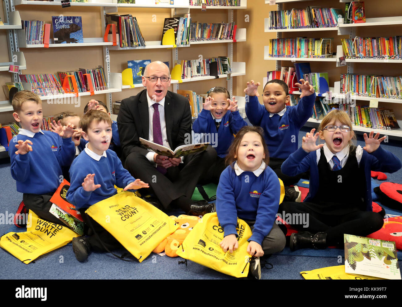 Deputy First Minister John Swinney celebrates Book Week Scotland with ...