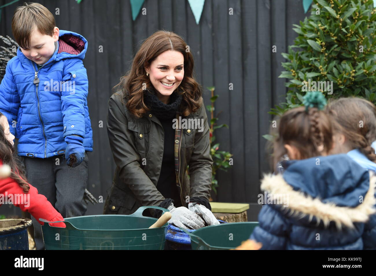The Duchess of Cambridge during a visit to the Robin Hood Primary ...