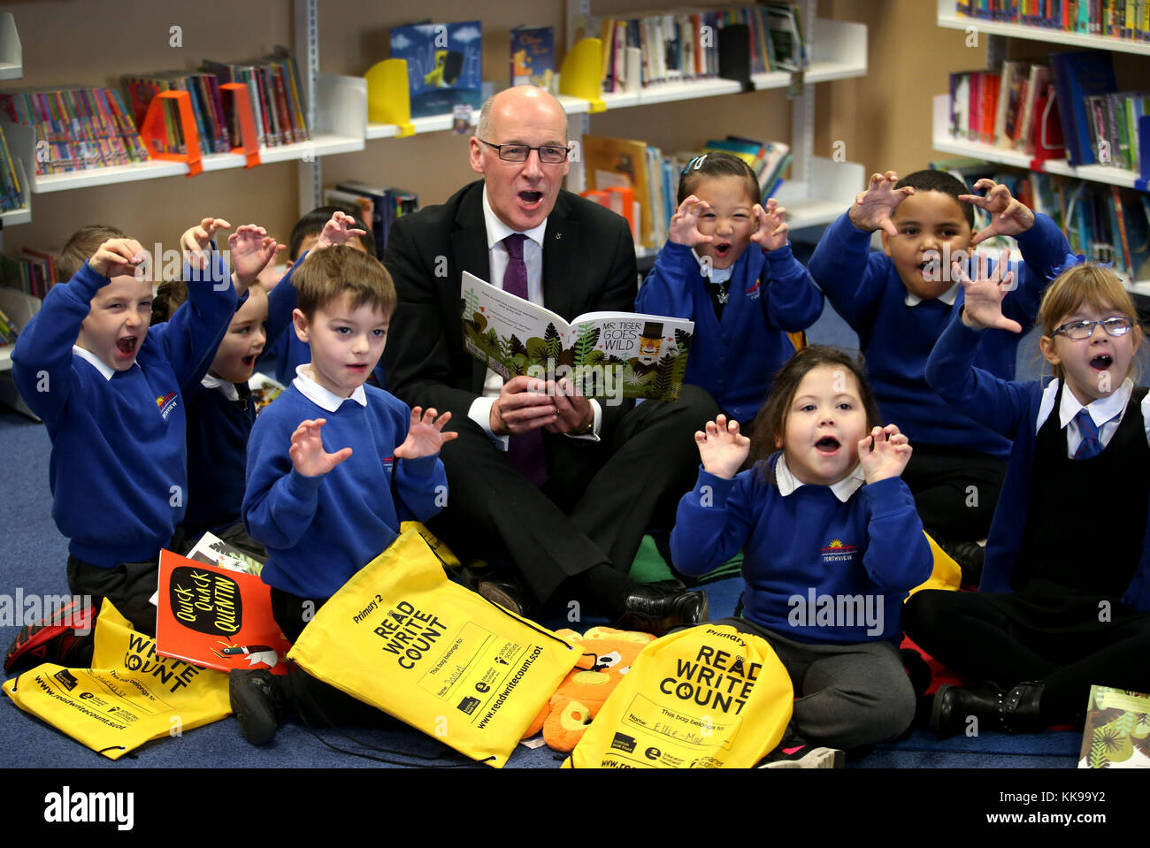 Deputy First Minister John Swinney celebrates Book Week Scotland with ...