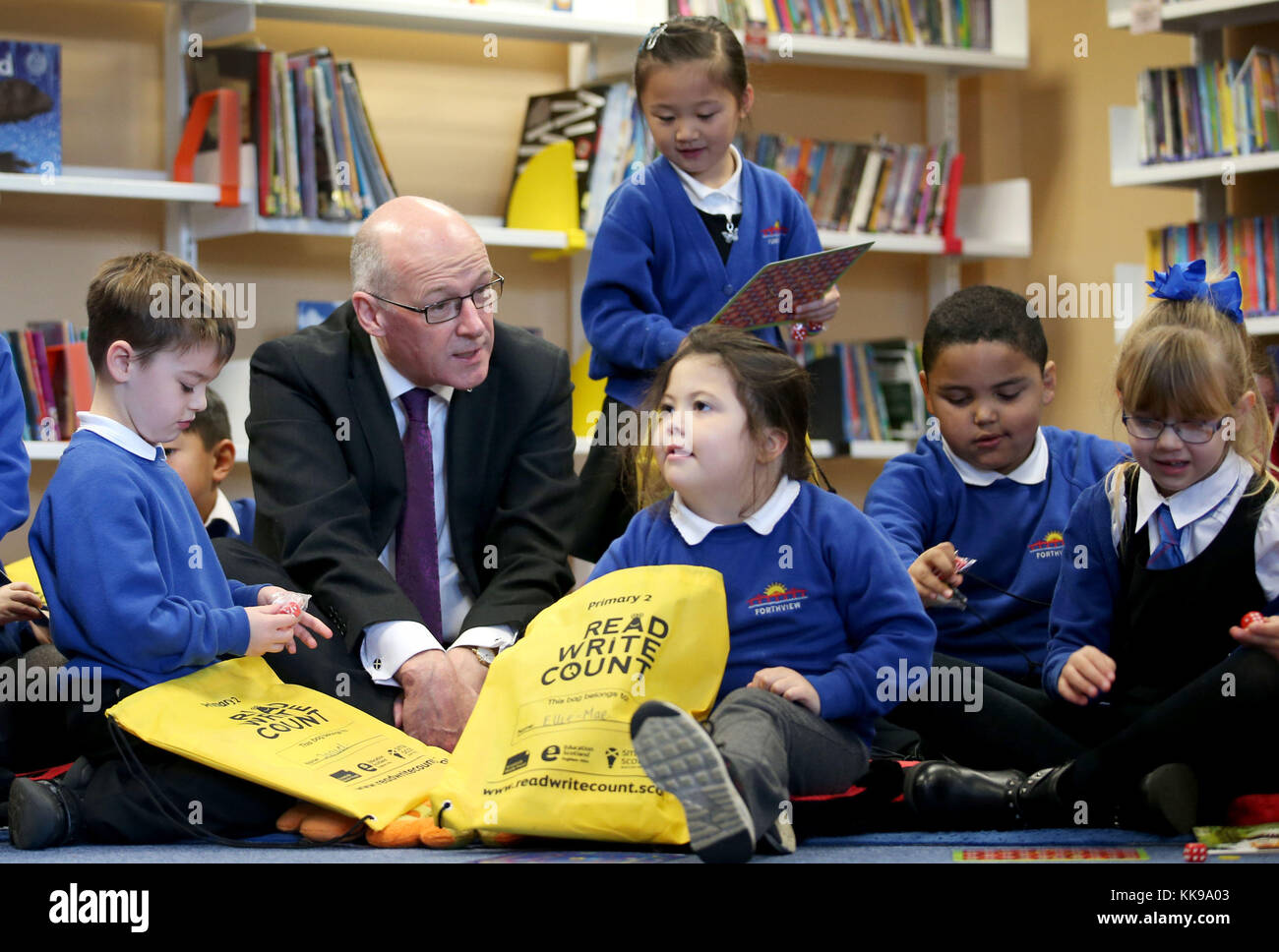 Deputy First Minister John Swinney celebrates Book Week Scotland with ...