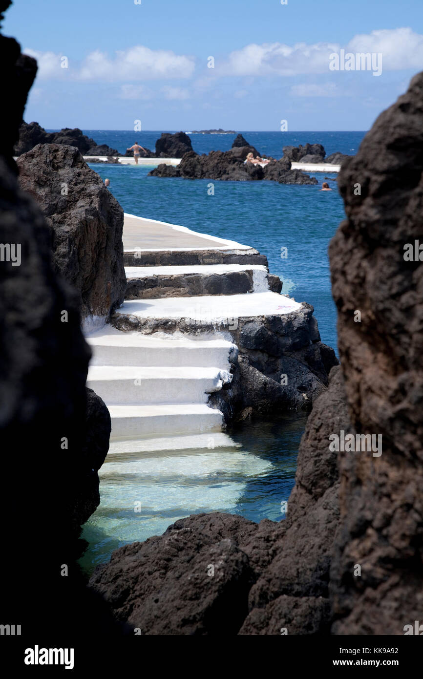 Public Tidal swimming Pool, Porto Moniz, Madeira , Portugal , Europe ...