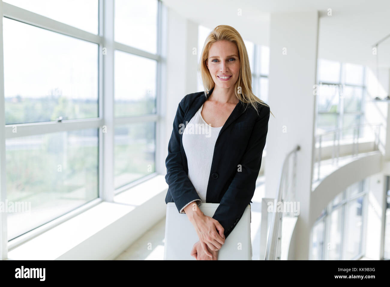 Picture of professional salesperson working in car dealership Stock ...
