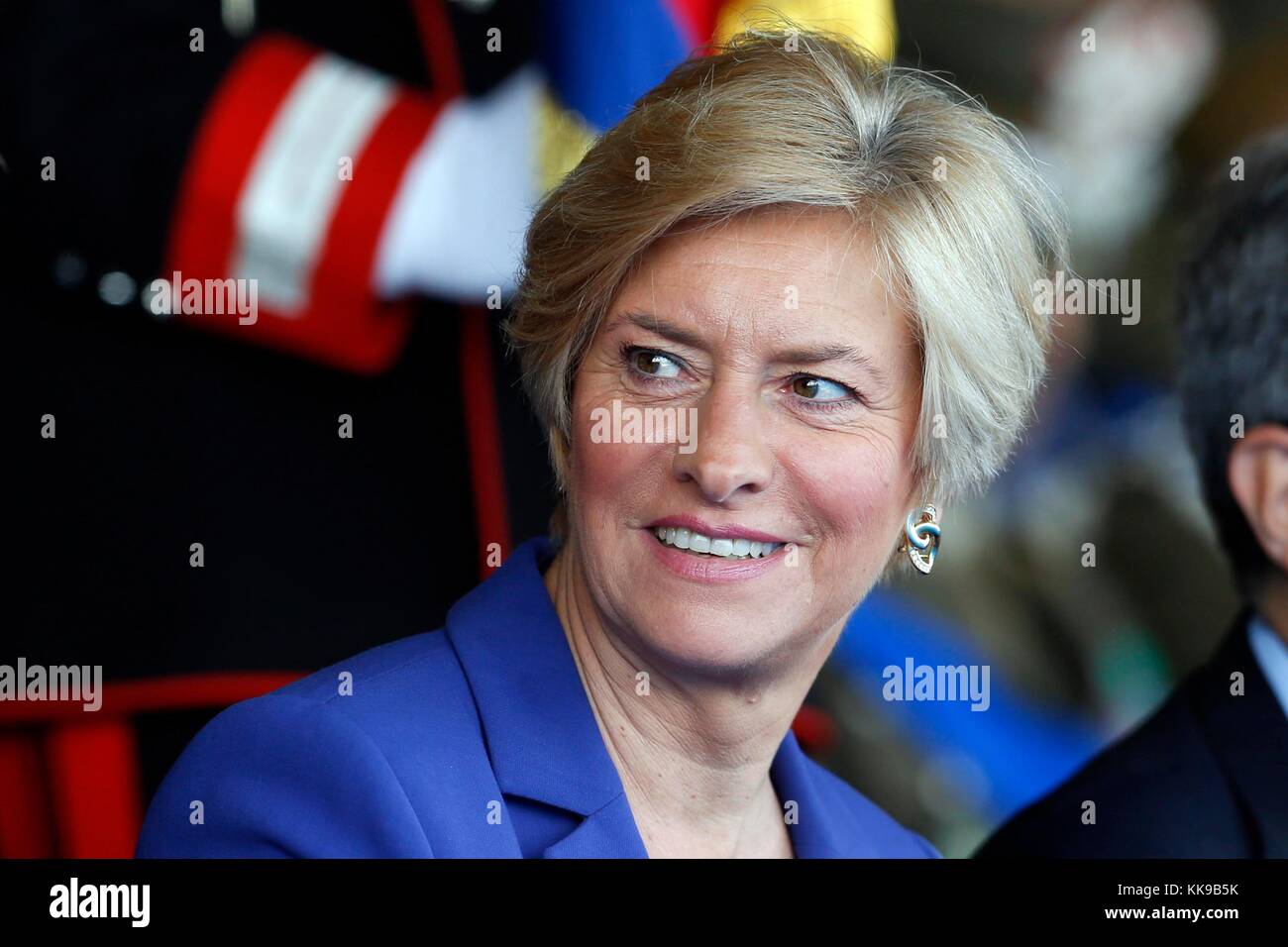 The italian Defense Minister Roberta Pinotti attends the celebrations ...