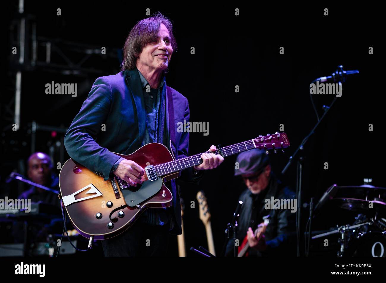 The American singer and songwriter Jackson Browne performs a live ...