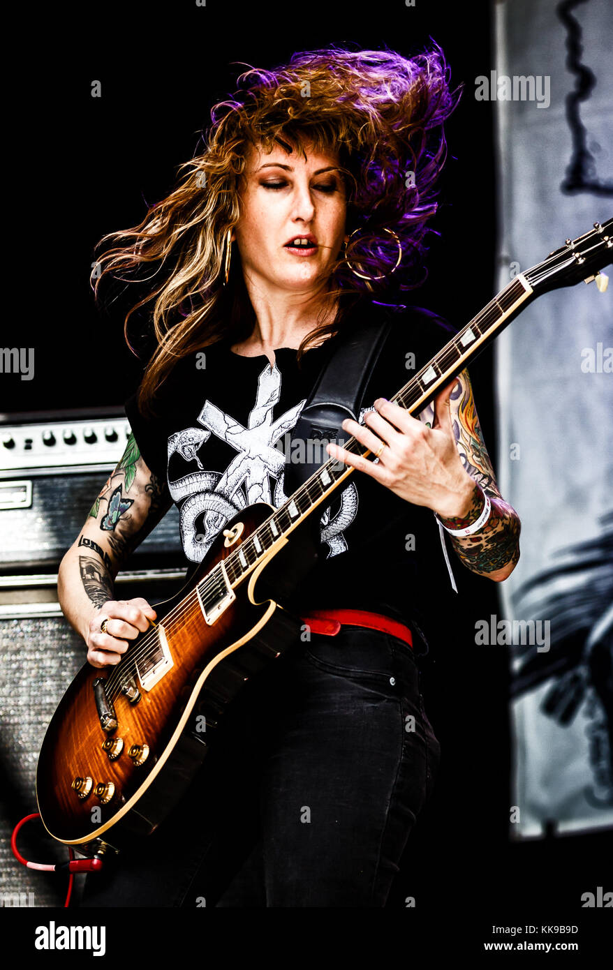 The American sludge metal band Kylesa performs a live concert at the ...