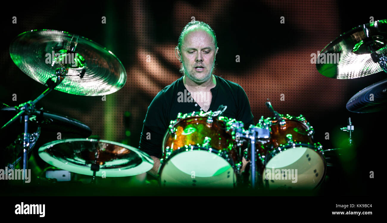 The American heavy metal band Metallica performs a live concert at ...