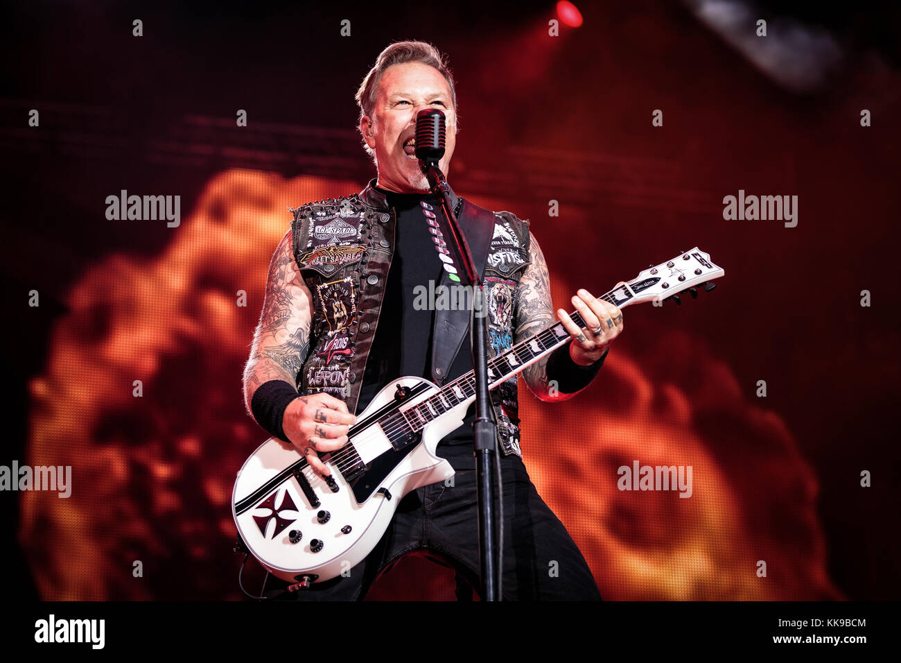 The American heavy metal band Metallica performs a live concert at ...