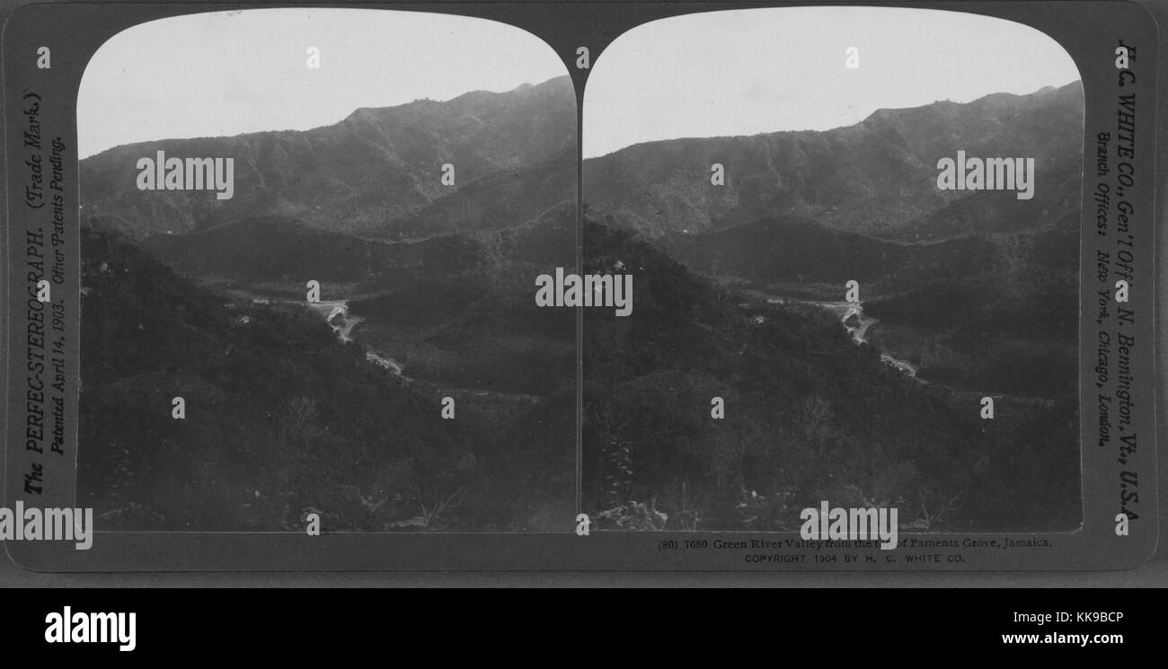 Green River Valley from the top of Pamenta Grove, Jamaica, 1904. From ...