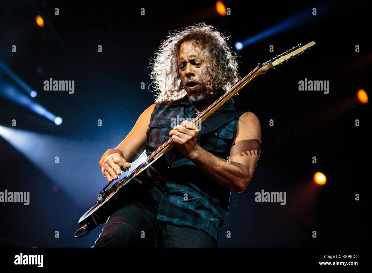 The American heavy metal band Metallica performs a live concert at ...
