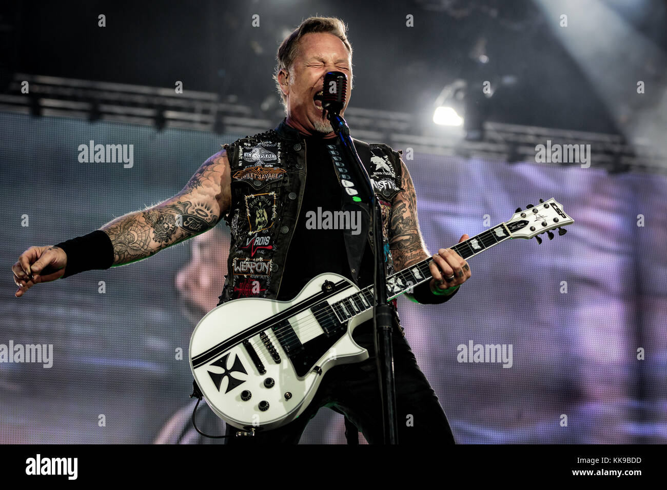 The American heavy metal band Metallica performs a live concert at ...