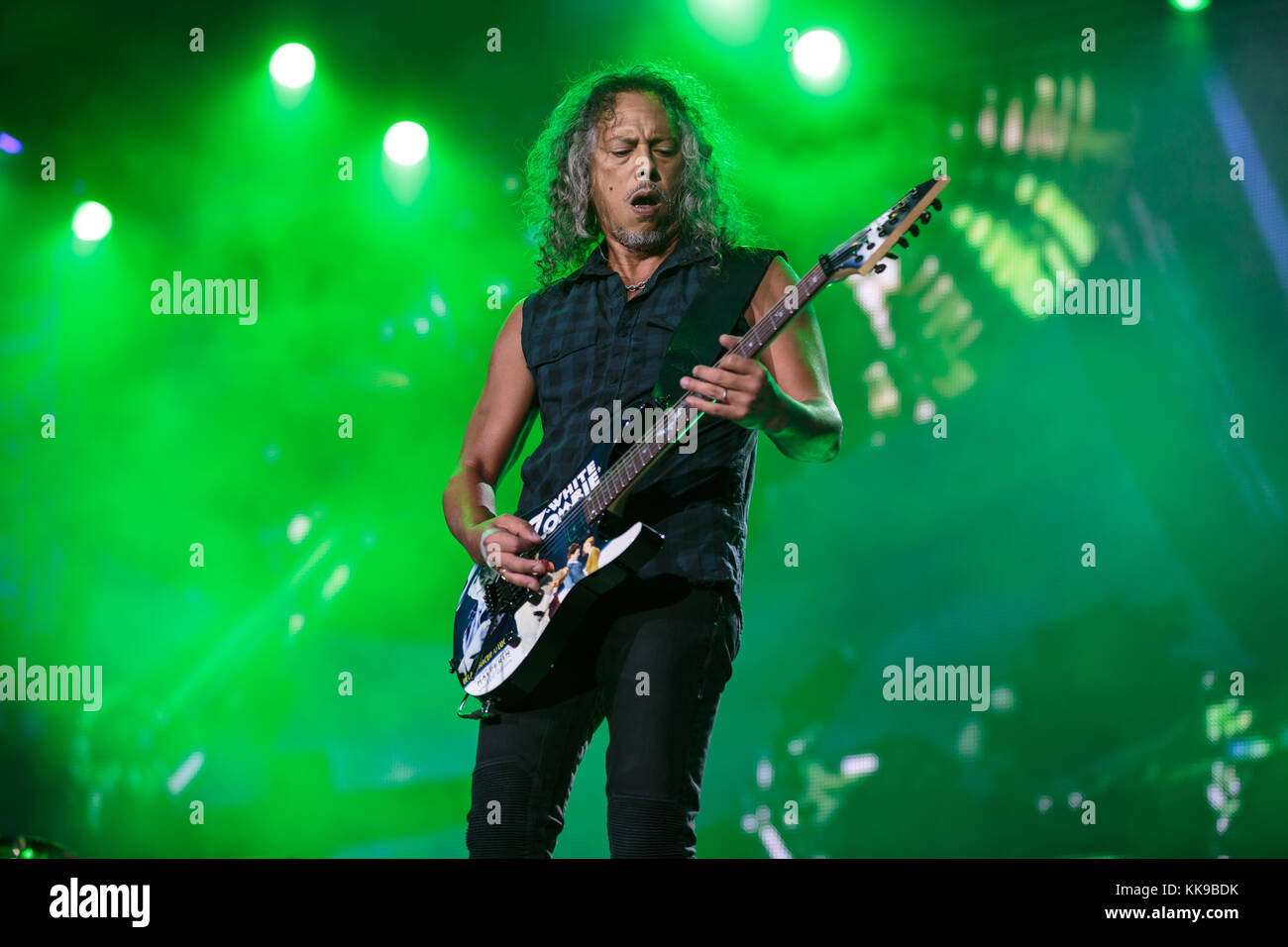 The American heavy metal band Metallica performs a live concert at ...