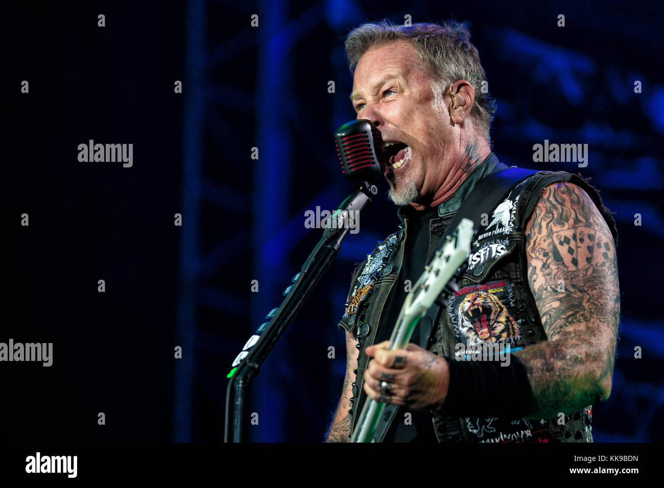 The American heavy metal band Metallica performs a live concert at ...