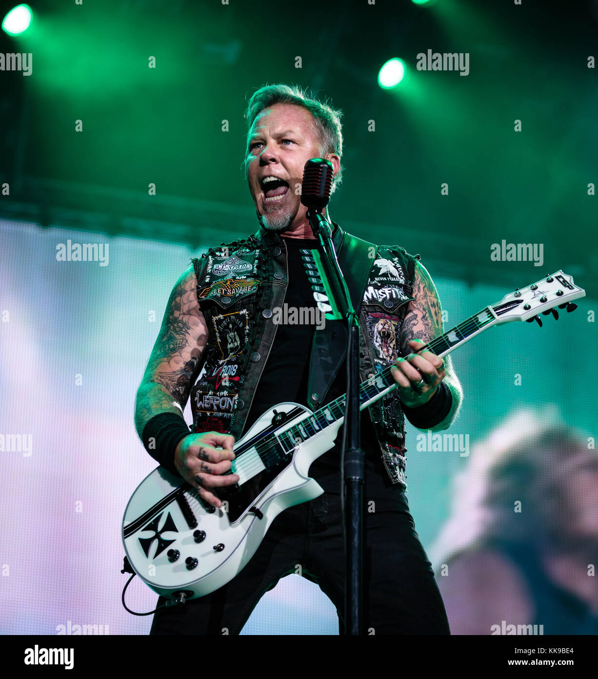 The American heavy metal band Metallica performs a live concert at ...