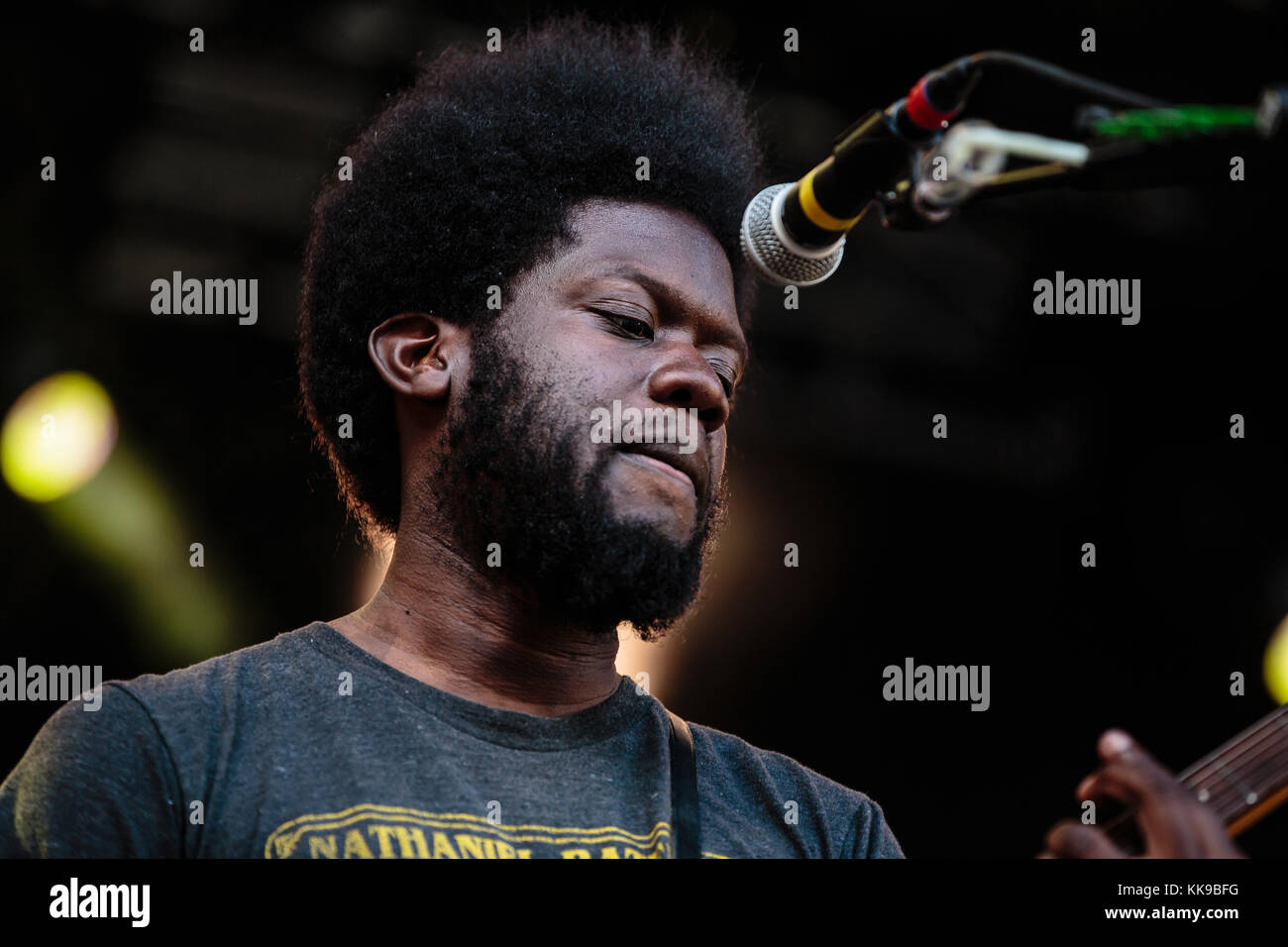 The British soul singer, songwriter and musician Michael Kiwanuka ...
