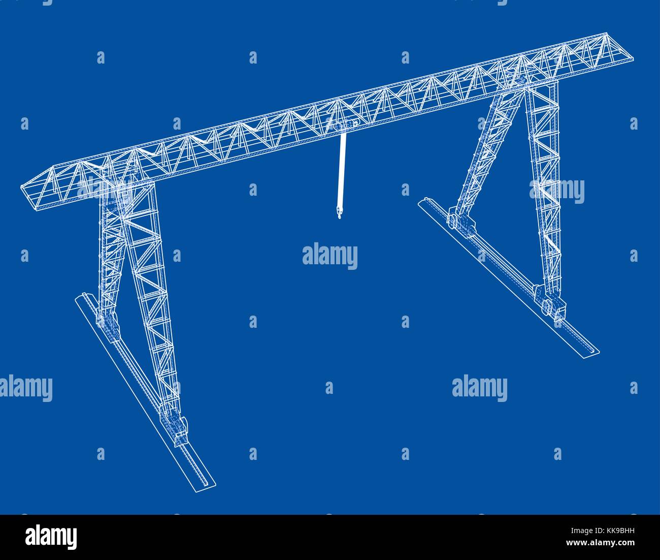 Gantry crane. Wire-frame. Vector EPS10 format Stock Vector Image & Art ...