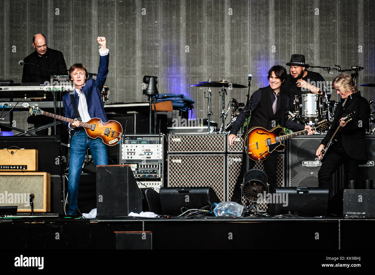 Paul McCartney, the English singer, songwriter, musician and composer ...