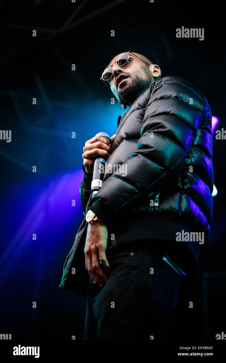 The Danish rapper Sivas (Stylized S!vas) performs a live concert at ...