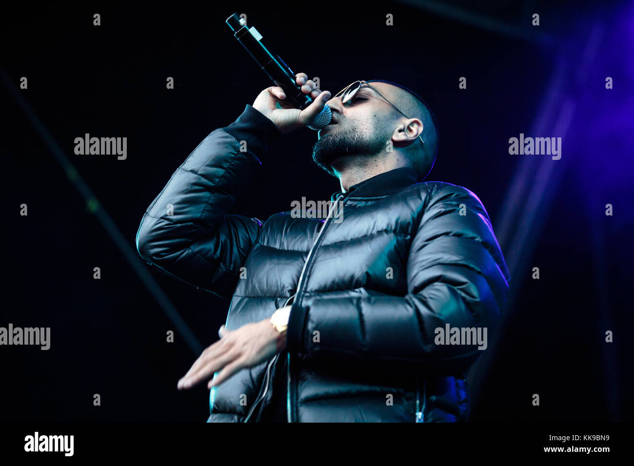 The Danish rapper Sivas (Stylized S!vas) performs a live concert at ...