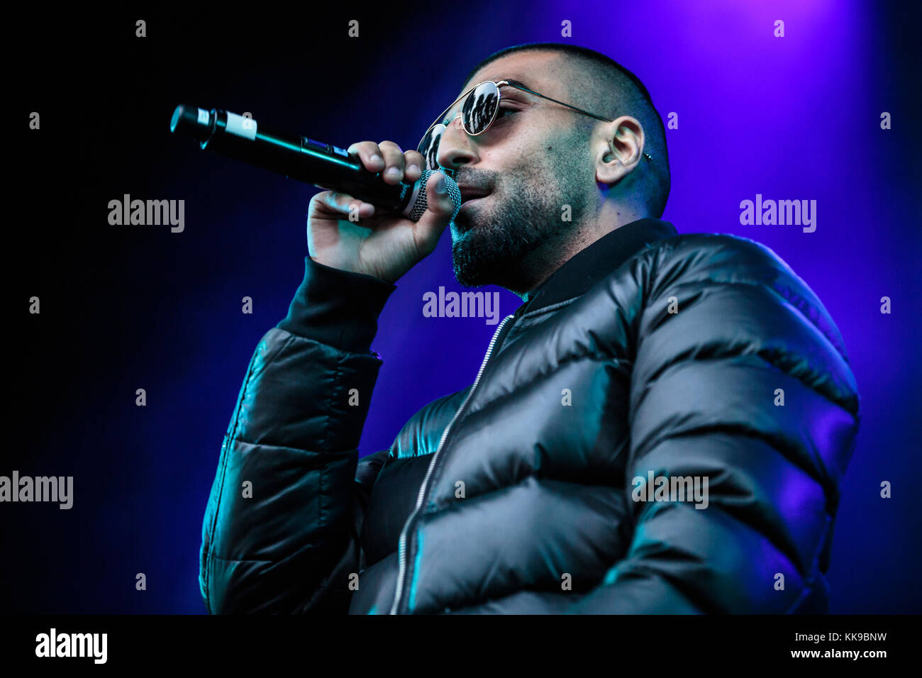 The Danish rapper Sivas (Stylized S!vas) performs a live concert at ...