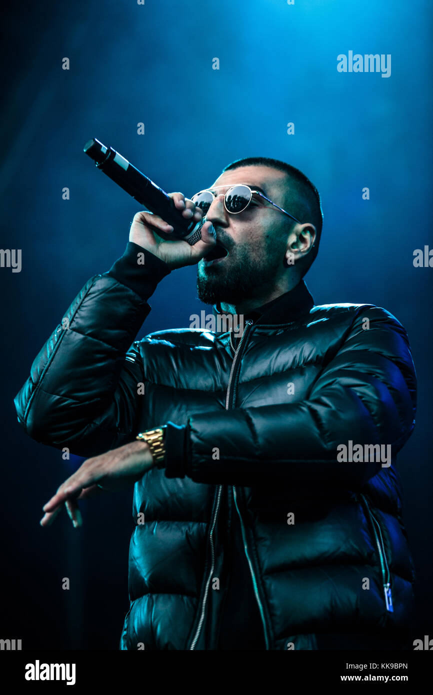 The Danish rapper Sivas (Stylized S!vas) performs a live concert at ...