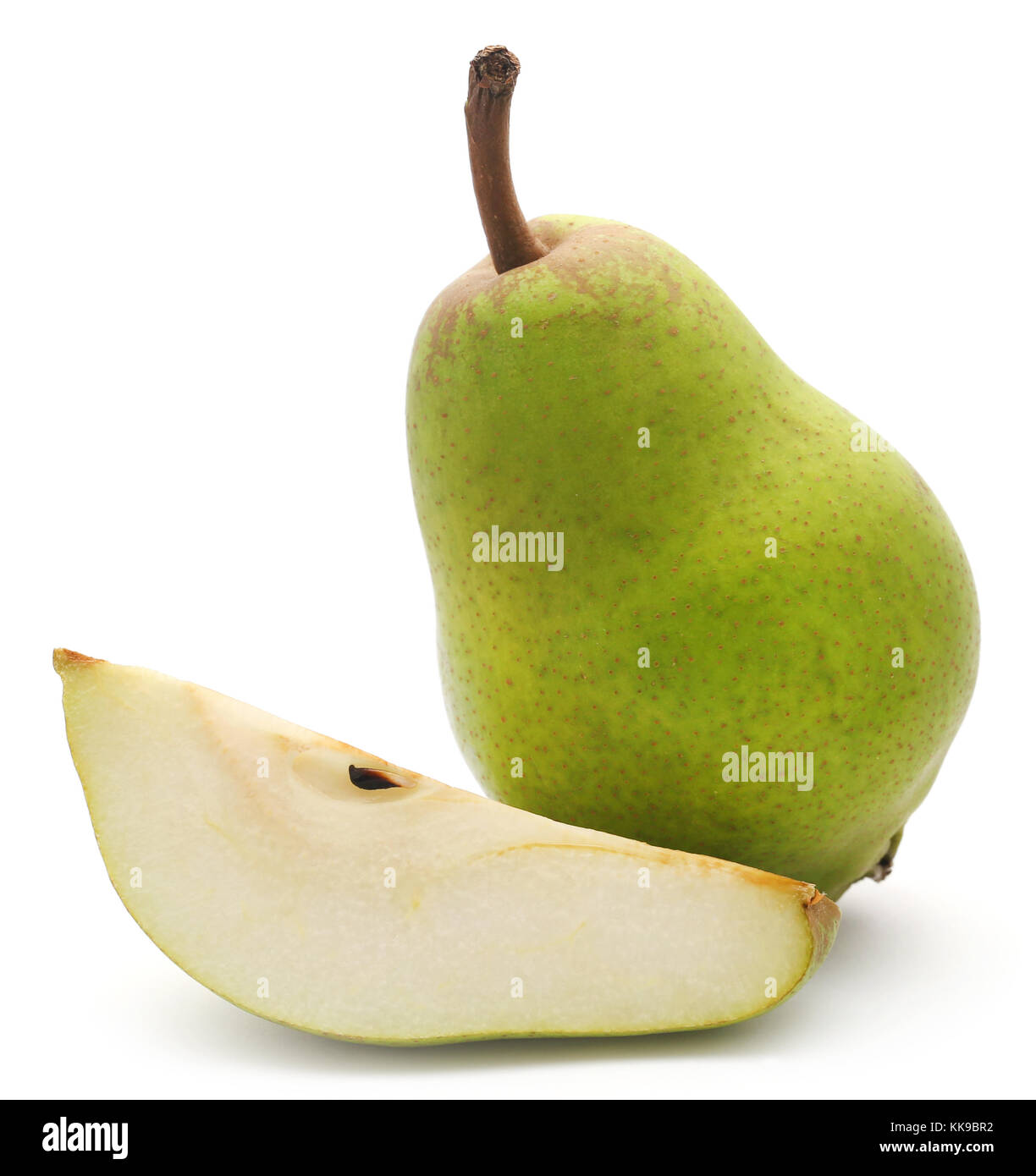 Fresh pear sliced over white background Stock Photo - Alamy