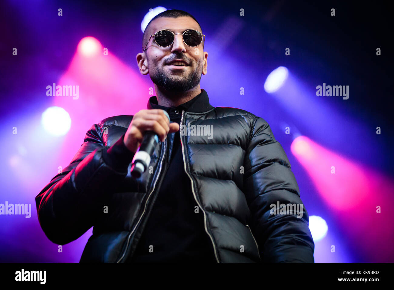 The Danish rapper Sivas (Stylized S!vas) performs a live concert at ...