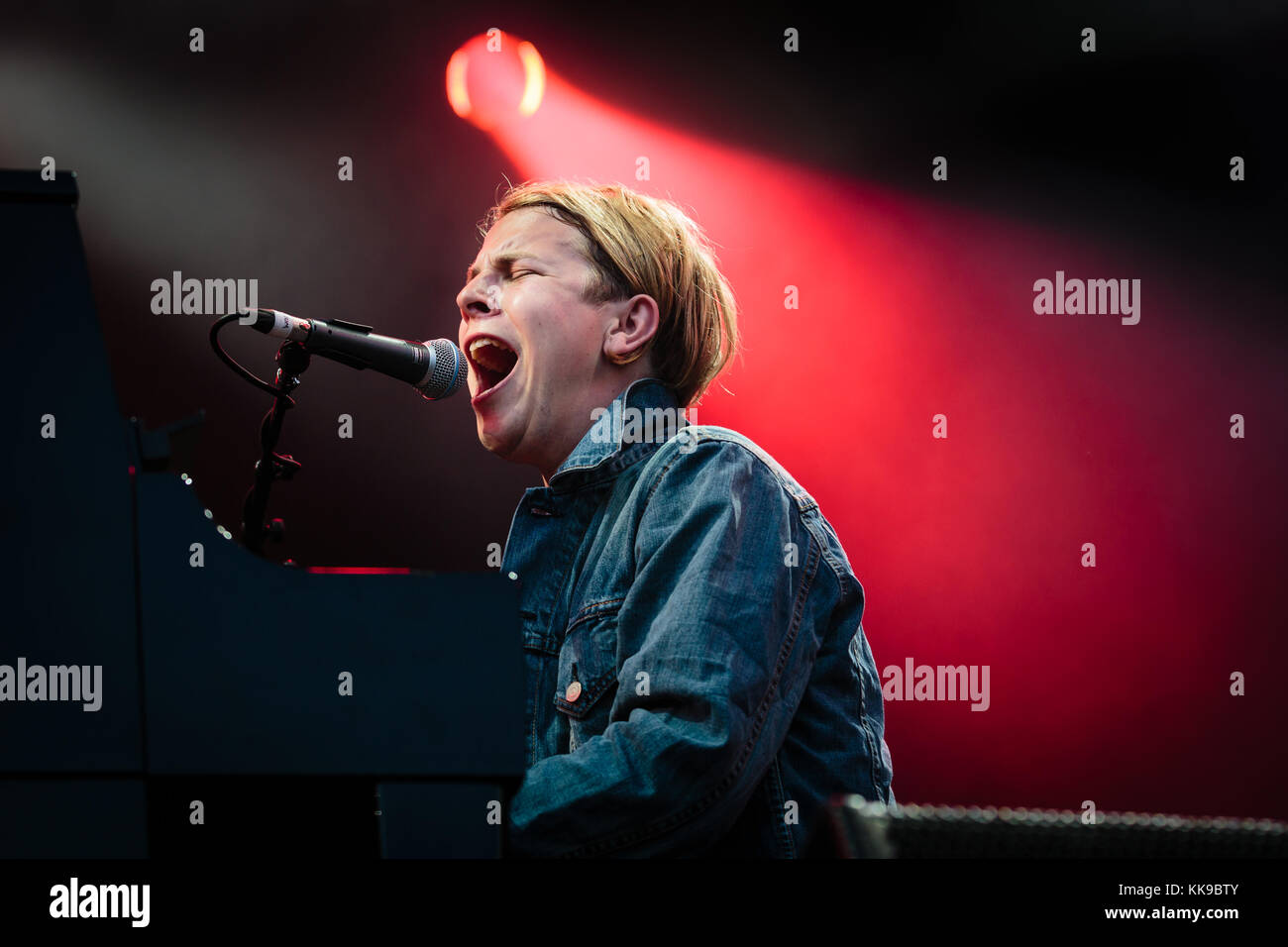 The English singer-songwriter and musician Tom Odell performs a live ...