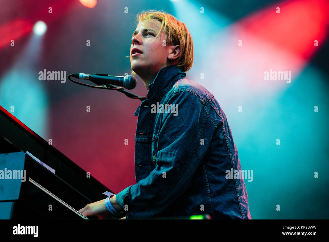 The English singer-songwriter and musician Tom Odell performs a live ...