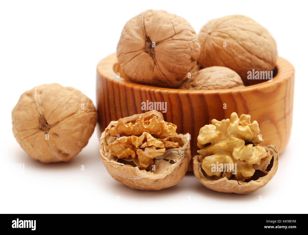 Walnut isolated over white background Stock Photo - Alamy