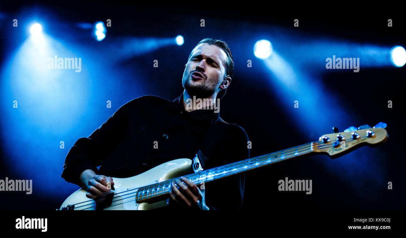 The British indie rock band Wild Beasts performs a live concert at the ...