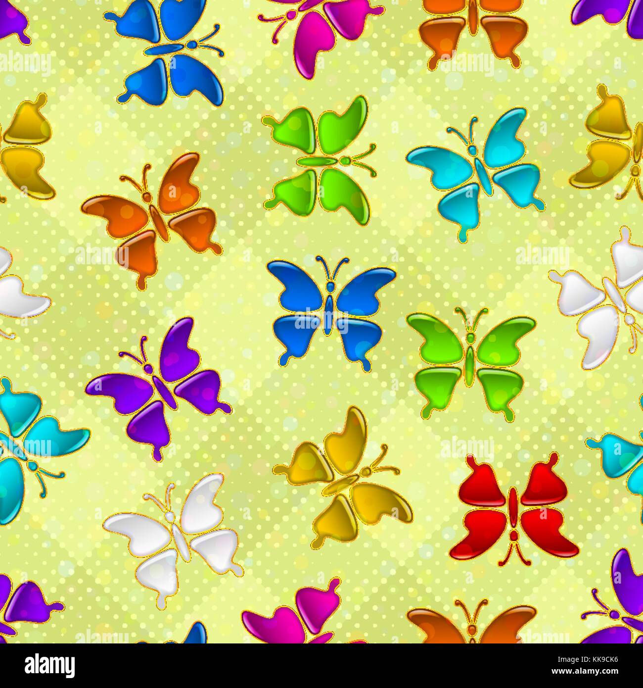 Seamless Pattern, Butterflies Stock Vector Image & Art - Alamy