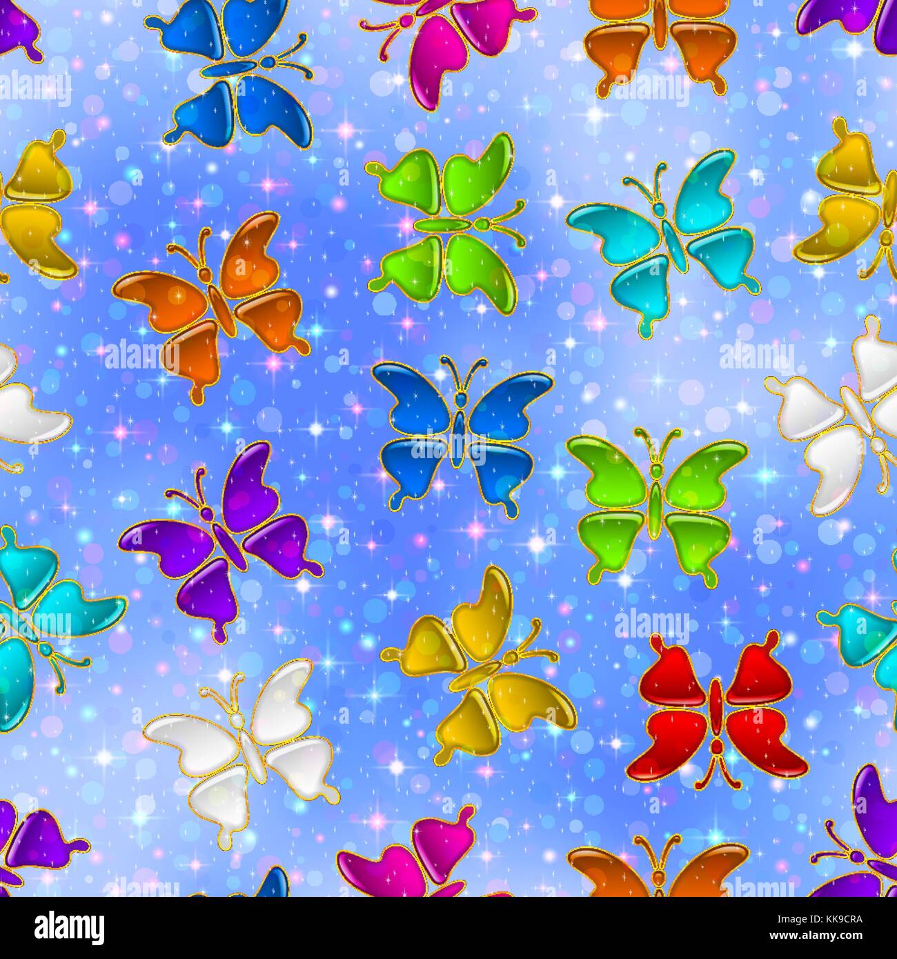 Seamless Pattern, Butterflies Stock Vector Image & Art - Alamy