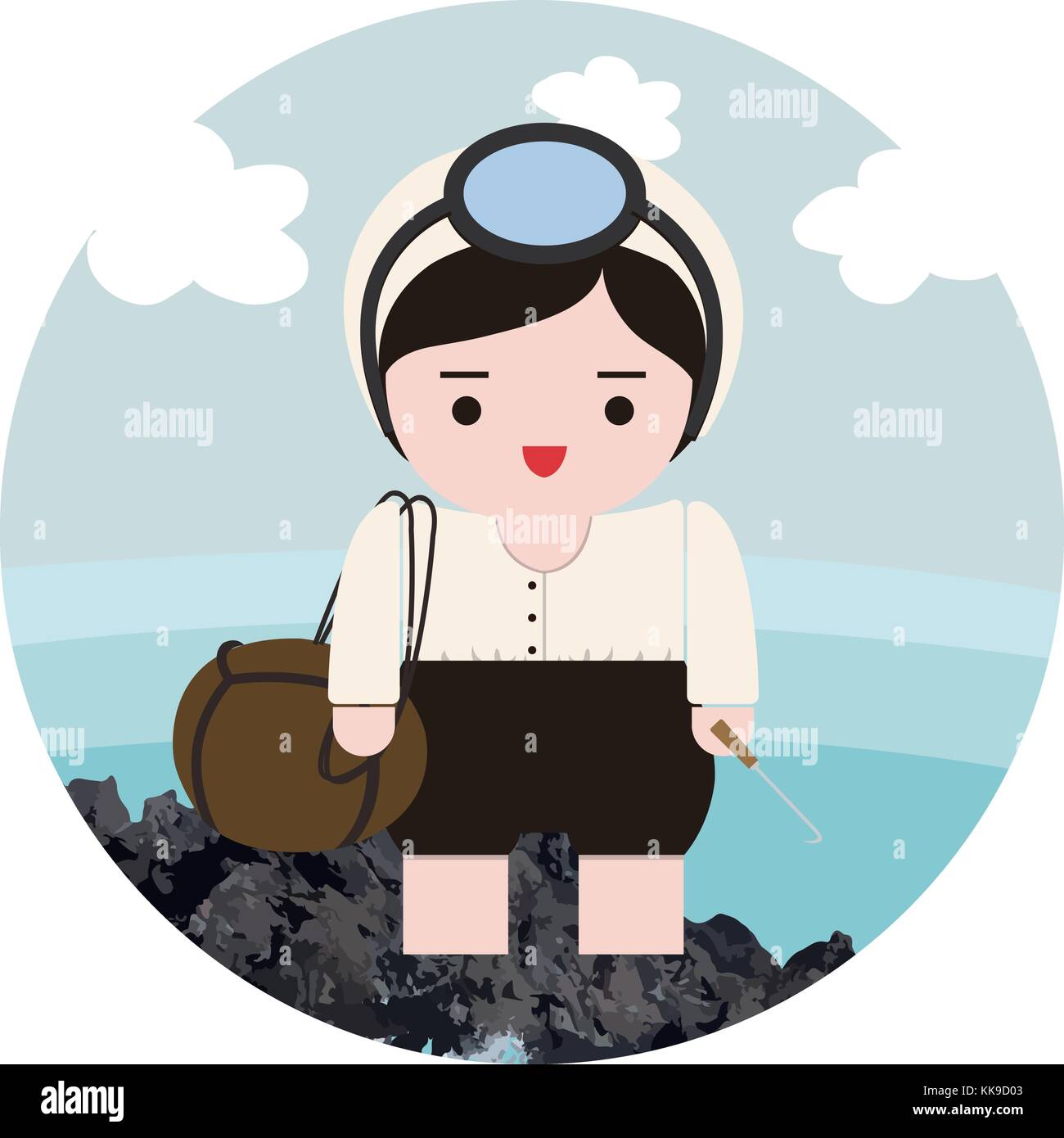 Haenyeo diver Stock Vector Images - Alamy