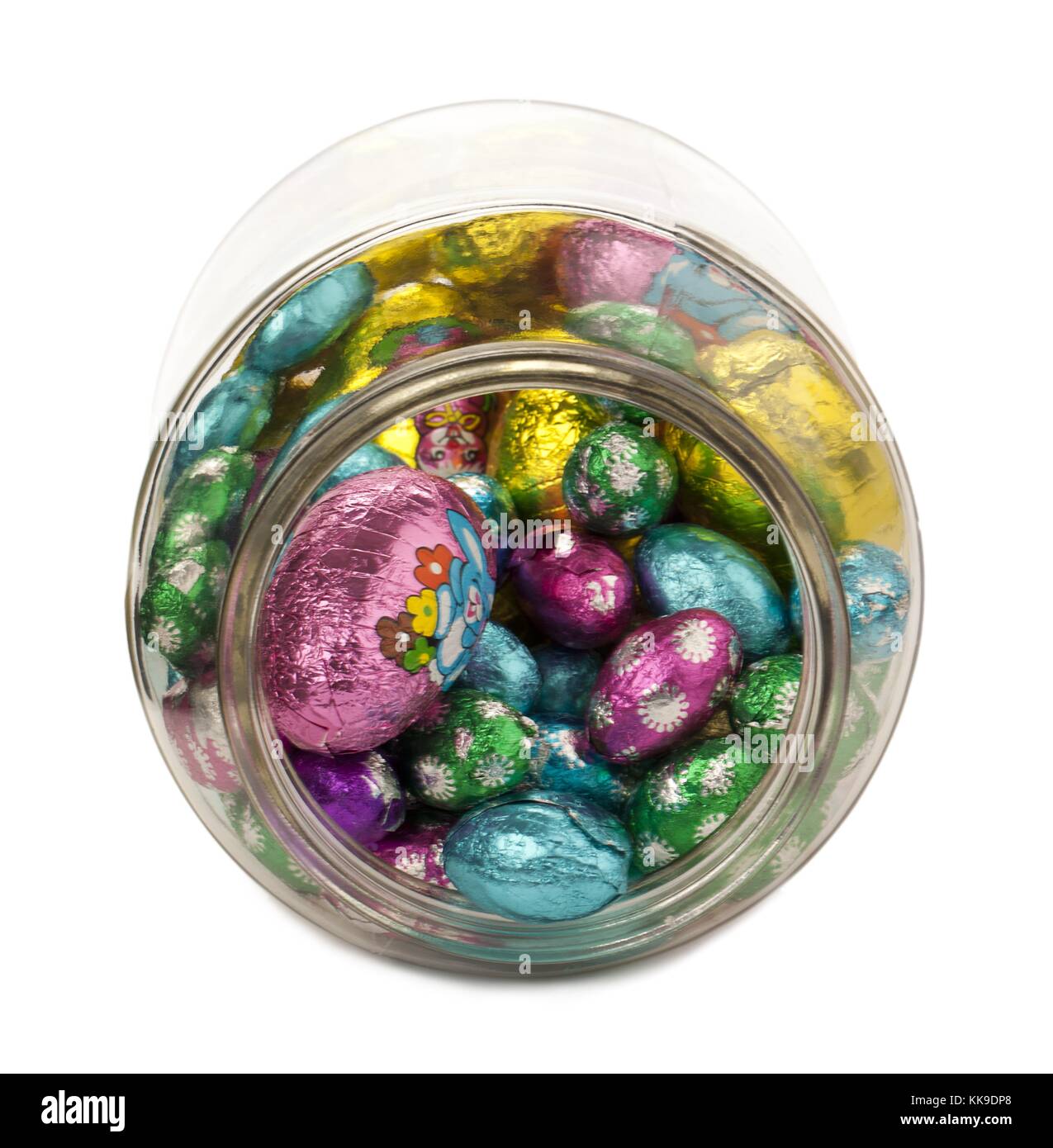 a jar with easter eggs Stock Photo - Alamy